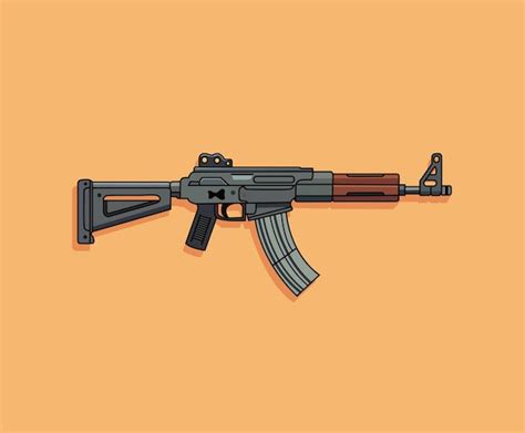 Premium Vector Rifle Shotgun Vector Illustration Editable Eps