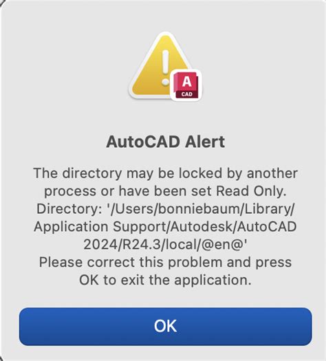 I Am Unable To Open My Autocad My Computer Says That My Director Is Locked Autodesk Community