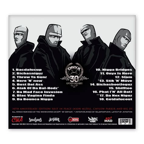 Onyx BacDaFucUp Remixed CD Goonsgear Com