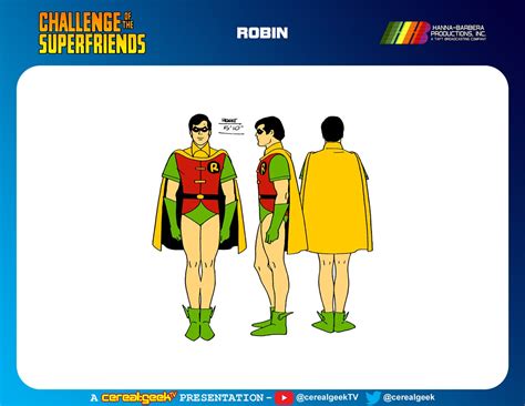 Robin Model Sheets For Challenge Of The Superfriends Cartoon As