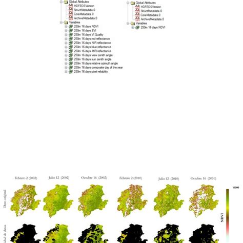 Comparación De Imágenes Modis Ndvi A Imagen Original B Imagen