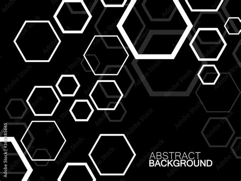 Abstract Hexagon Background Molecular Structure Geometric Shape With Hexagons Vector