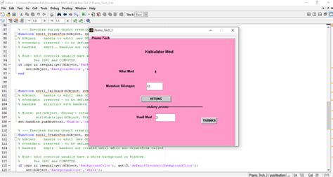 Tutorial Program Gui Matlab Aplikasi Kalkulator Mod Sisa Pembagian Sederhana Prams Tech