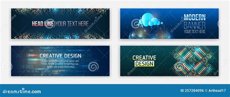 set banner templates for websites abstract social media cover design