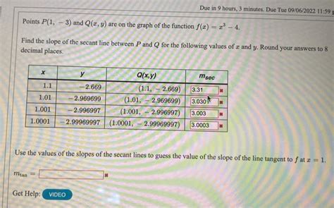 solved points p 1 −3 and q x y are on the graph of the