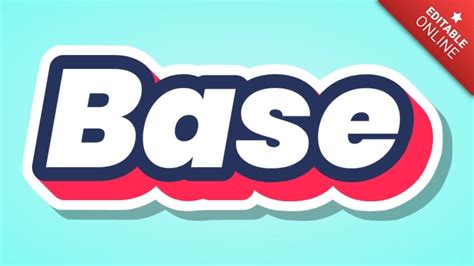 Base Red Blue 3d Text Effect Generator
