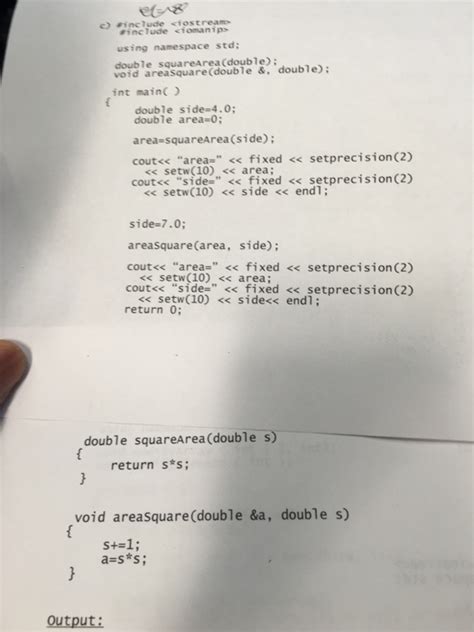Solved Output C Include Include Using Namespace