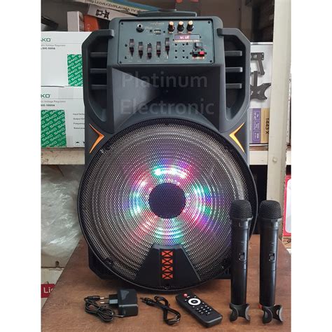 Jual Speaker Aktif 15 ADVANCE K1506 Portable 2 Mic Wireless Karaoke