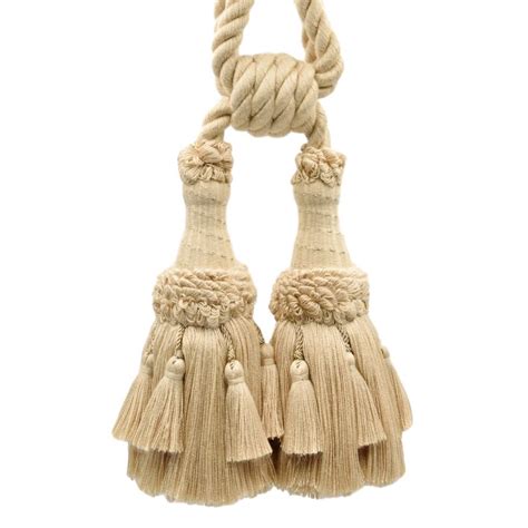 Set Of 4 Ornate Double Tassel Tieback 6 Inch Tassel 30 Inch Spread