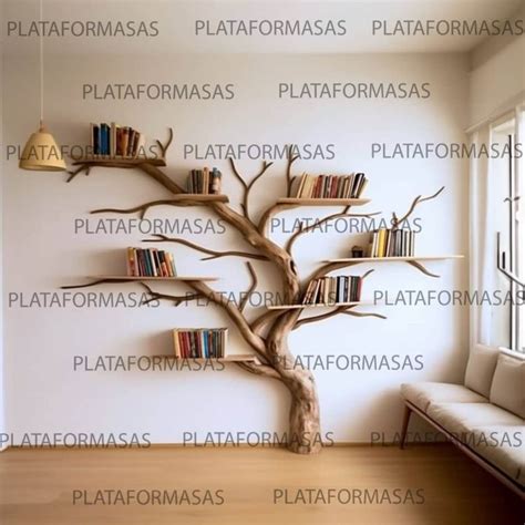 Tree Branch Floating Shelf Solid Wood Live Edge Floating Corner Wall Shelf Unique Bookcase Home