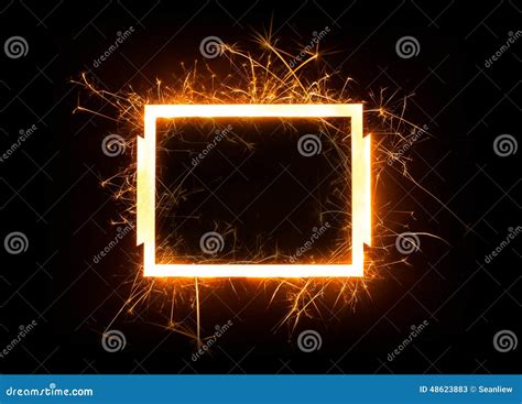 Sparkly Glowing Empty Rectangle Frame Royalty Free Stock Photo CartoonDealer