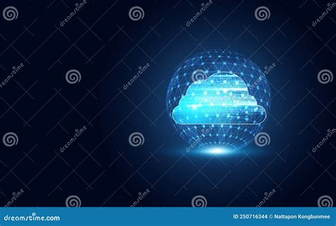 Abstract Cloud Technology With Big Data And Interface Concept