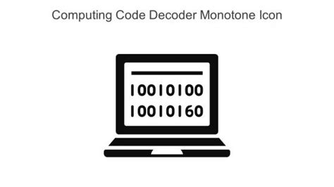 Computing Code Decoder Monotone Icon In Powerpoint Pptx Png And