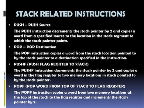 Instruction Set Of Microprocessor Pptx