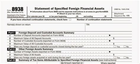 Final Regulations On Reporting Foreign Financial Assets Form 8938