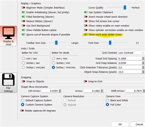 Lightburn Grid Settings Lightburn Software Questions Lightburn