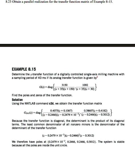 Solved 823 Obtain A Parallel Realization For The Transfer Function