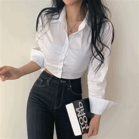 포니 뒷밴딩 크롭셔츠7col 에이블리