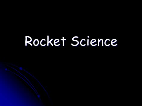 rocket science introduction teaching resources