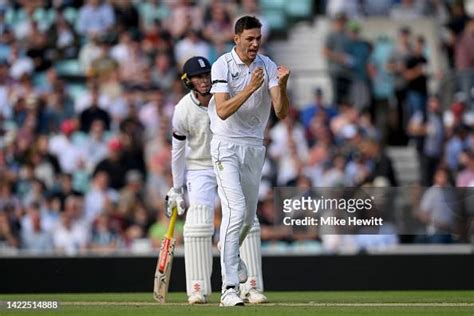 Marco Jansen Of South Africa Celebrates The Wicket Of Alex Lees Of