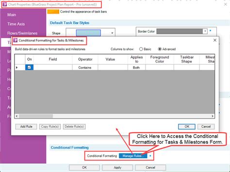 Adding Conditional Formatting Rules For Onepager For Version 72