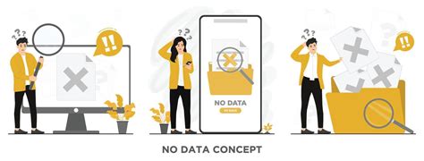 Flat No Data Search Error Landing Concept Illustration 45740141 Vector