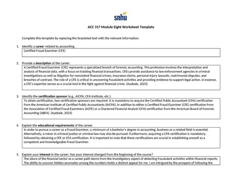 Acc 317 Module Eight Worksheet Template 3 Acc 317 Module Eight