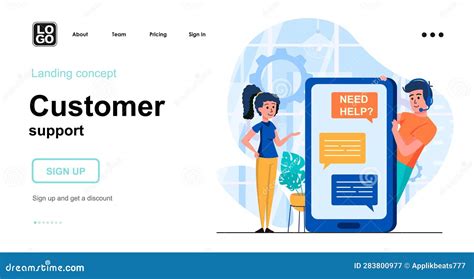Customer Support Web Concept Client Writing To Online Assistant In Chat Tech Support Service