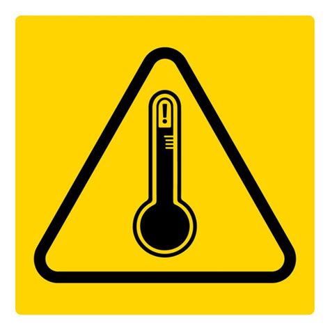 Señalamiento Precaucion Alta Temperatura Termome Icono 20x20 Meses