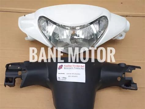 Cover Lampu Yamaha Mio Smile Putih Fullset Batok Kepala Depan