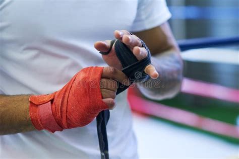 Protect Your Hands And Wrists An Unrecognizable Man Strapping His