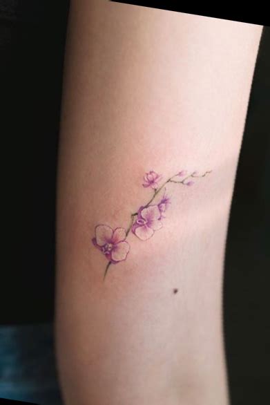 Watercolor Orchids Tattoo