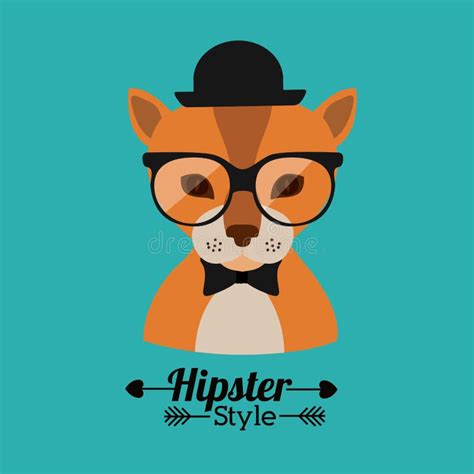 Animal Hipster Portrait Stock Vector Illustration Of Look 46201525