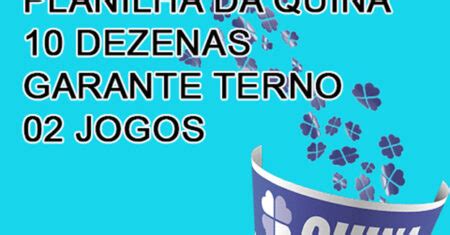 Planilha Da Quina Dezenas Garante Terno Em Jogos Lotocerta