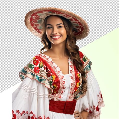 Una Mujer En Un Vestido Tradicional Con Un Sombrero Que Dice Que Es Una
