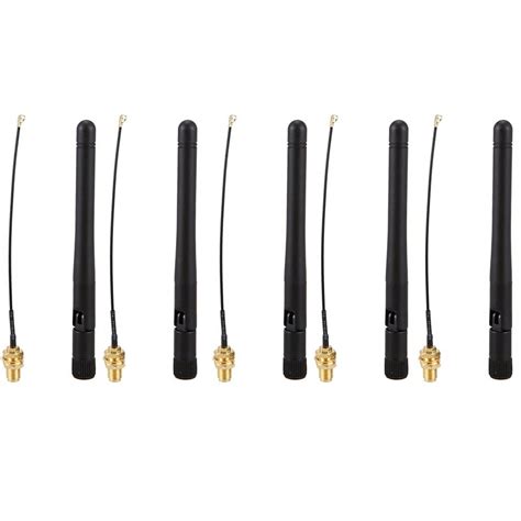 5x 433mhz Antenna 3dbi Gsm Rp Sma Plug Rubber Waterproof Lorawan Antenna Ipx To Sma Small