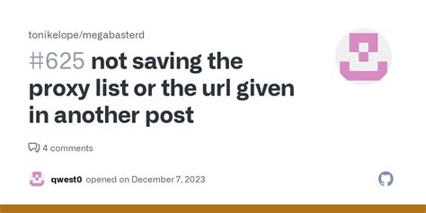 Not Saving The Proxy List Or The Url Given In Another Post · Issue 625