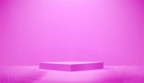 사각형 받침대와 식물의 그림자빈 분홍색 조명 방 사실적인 3d 스타일 벡터 일러스트레이션 0명에 대한 스톡 벡터 아트 및 기타