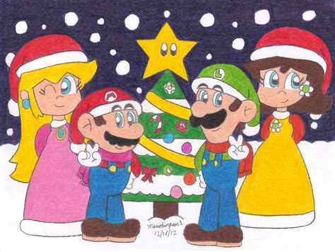 Super Mario Bros Christmas By Mariosimpson1 On Deviantart