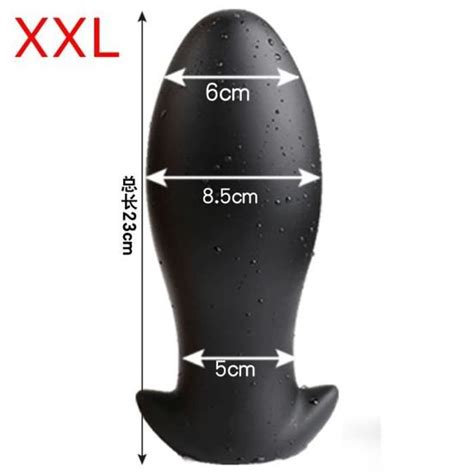 Black XXL Godemiché en Silicone souple pour homme et femme énorme