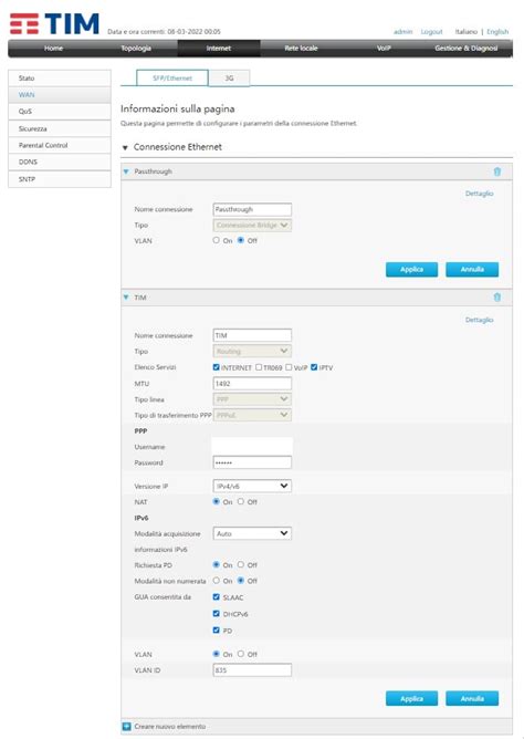 Modem TIM Executive Pagina FibraClick Forum