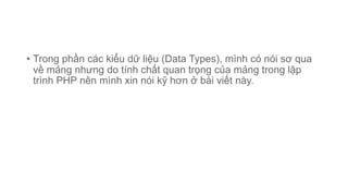 Dữ liệu mảng array PPT