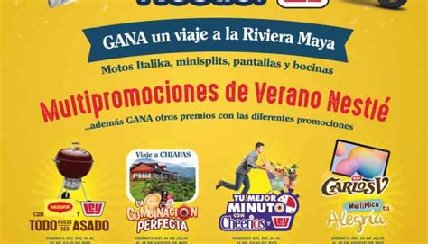 Promoción Verano Pa Ganar Nestlé y Ley Gana motos viaje motos Italika minisplits pantallas
