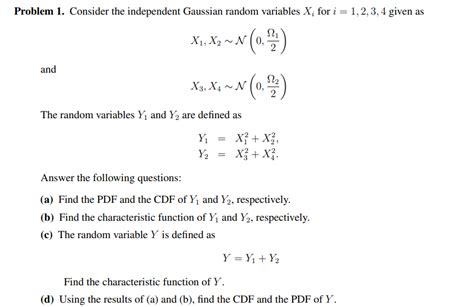 problem 1 consider the independent gaussian random
