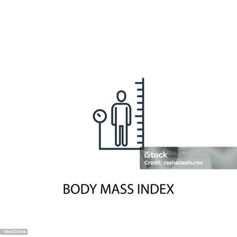 Icône De Ligne De Concept Dindice De Masse Corporelle Illustration