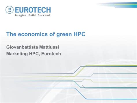 The Economics Of Green Hpc Ppt