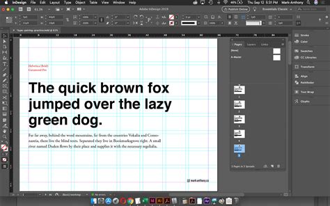 Font Pairing Tutorial InDesign Behance