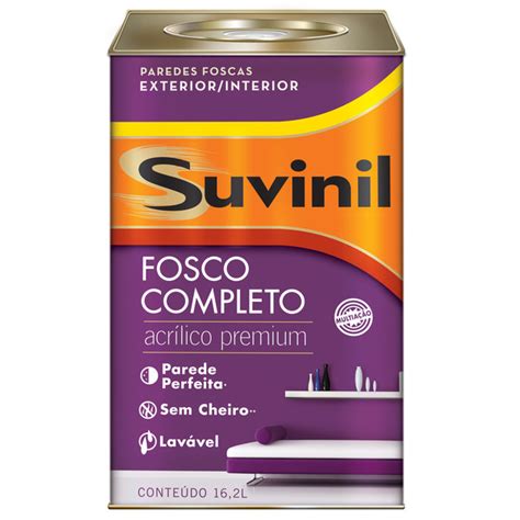 Tinta Acrílica Fosco Completo Premium Branco Neve 18L Suvinil Leroy