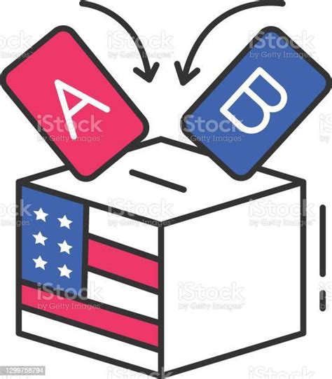 投票箱與投票選擇概念向量圖示設計美國總統選舉標誌在白色背景向量圖形及更多人的手臂圖片 人的手臂 人類四肢 人體部分 Istock