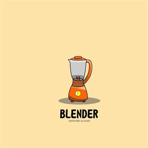 Premium Vector Blender Mascot Illustration Design Logo Icon